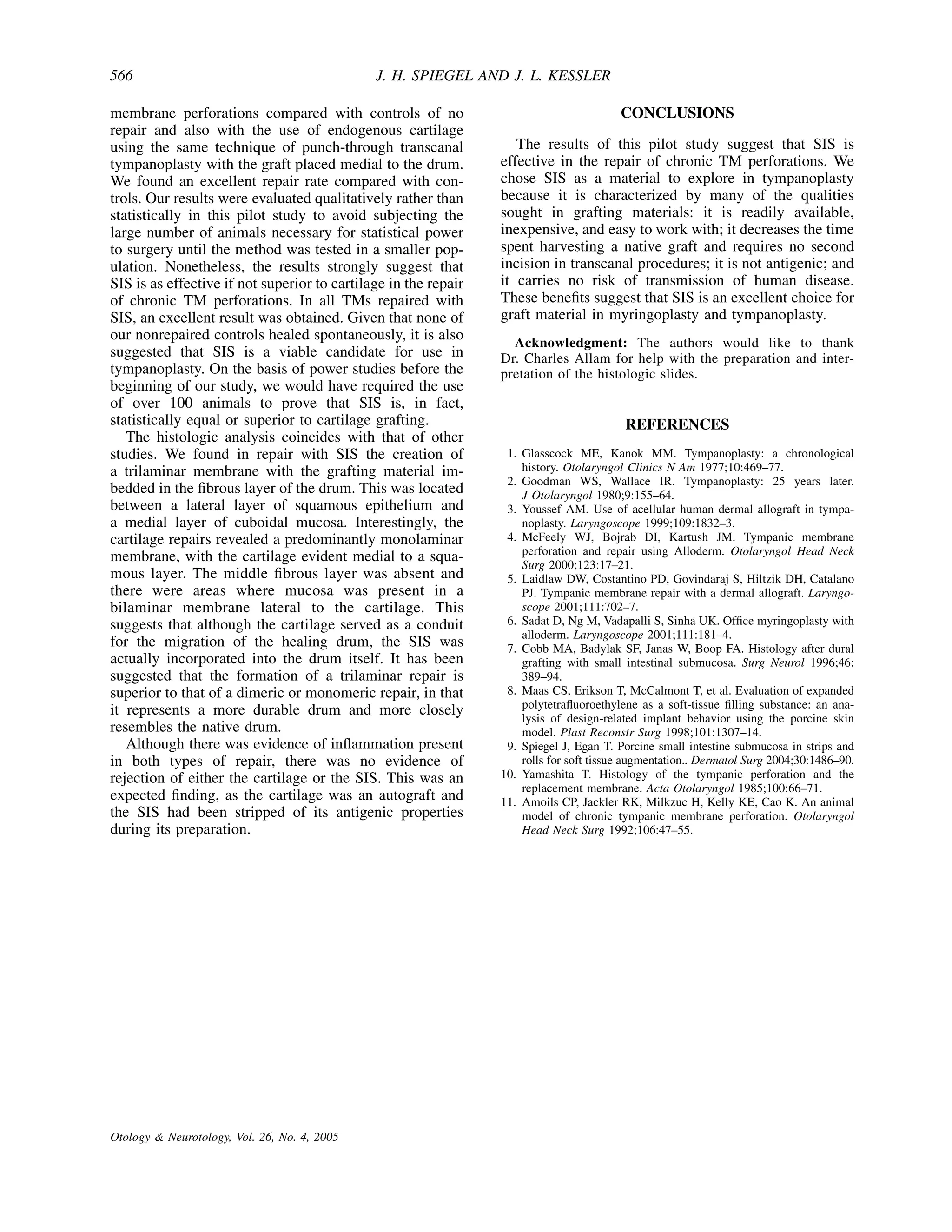 Tympanic Membrane Perforation Repair with Acellular Porcine Submucosa | PDF