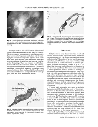 Tympanic Membrane Perforation Repair with Acellular Porcine Submucosa ...