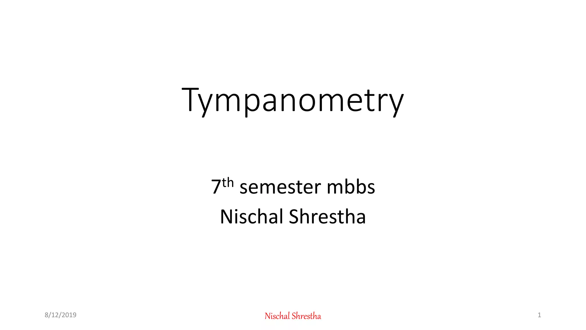 Tympanometry | PPTX