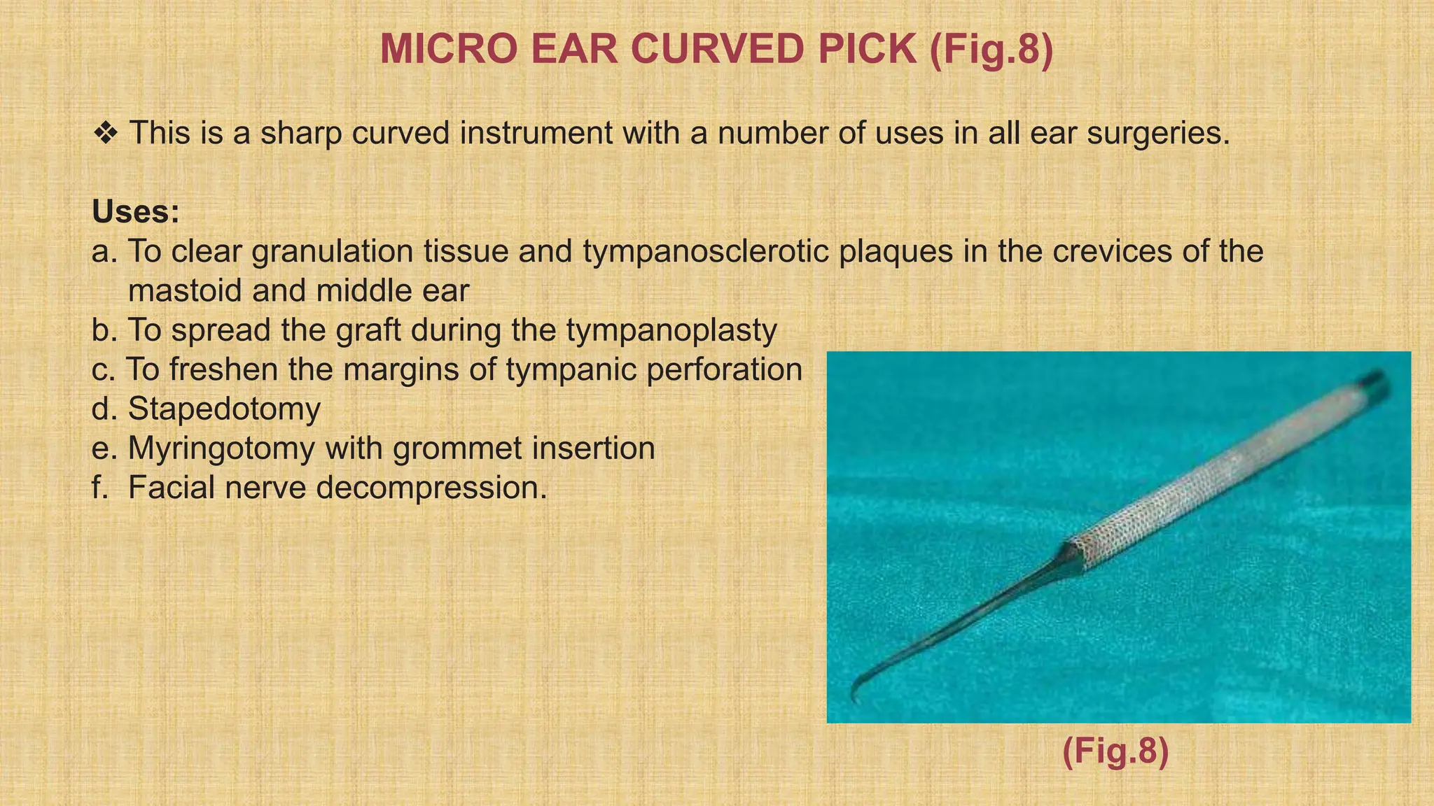 Tympanoplasty instruments | PPTX