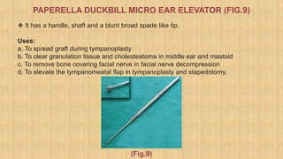 Tympanoplasty instruments | PPTX