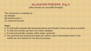 Tympanoplasty instruments | PPTX