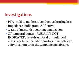 Tympanosclerosis | PPTX
