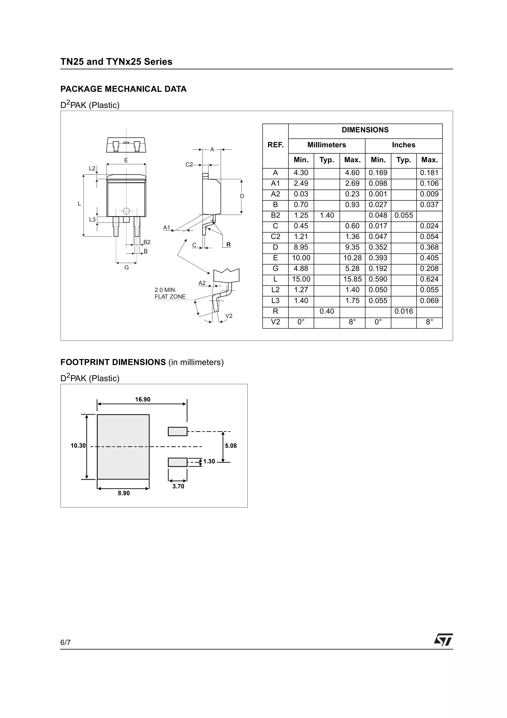 Original Thyristor TYN825RG 825 25A 800V TO-220 New STMicroelectronics | PDF