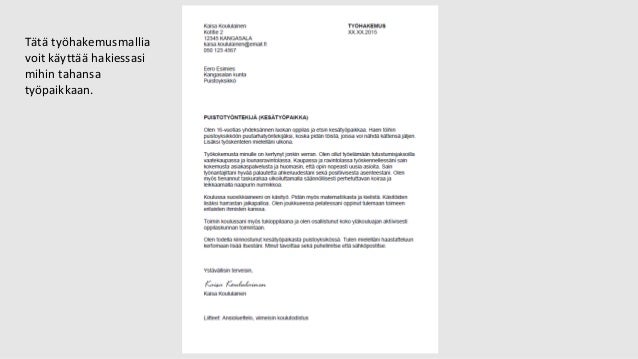 Työnhaun asiakirjat