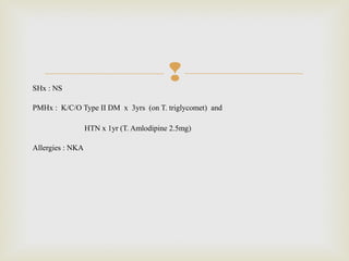 Case on type II diabetes mellitus with peripheral neuropathy with ...