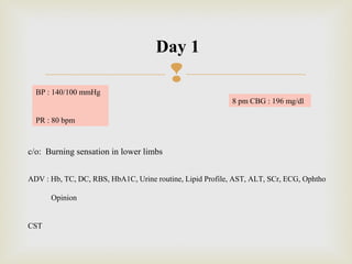 Case on type II diabetes mellitus with peripheral neuropathy with ...