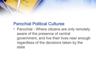 Type of political culture | PPT