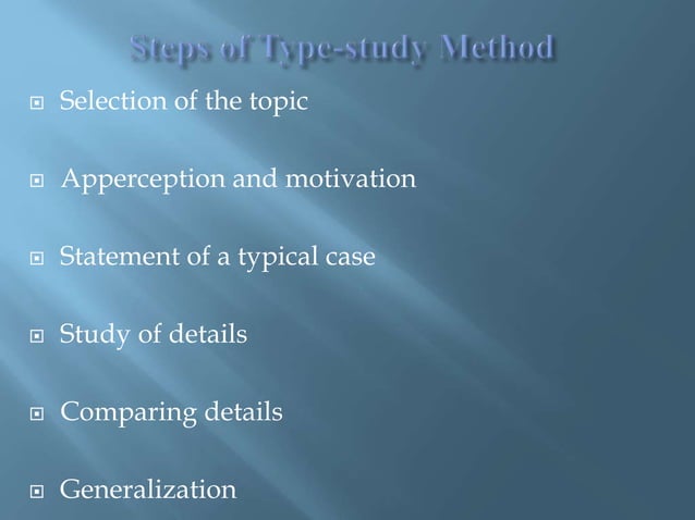 Type study method | PPTX | Science