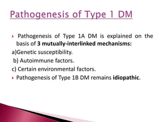 Diabetes Mellitus Type 1 Pathophysiology