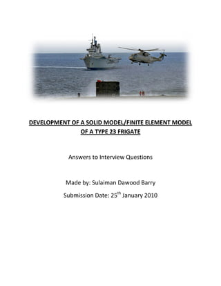 Type 23 Frigate FEA Hull Design | PDF