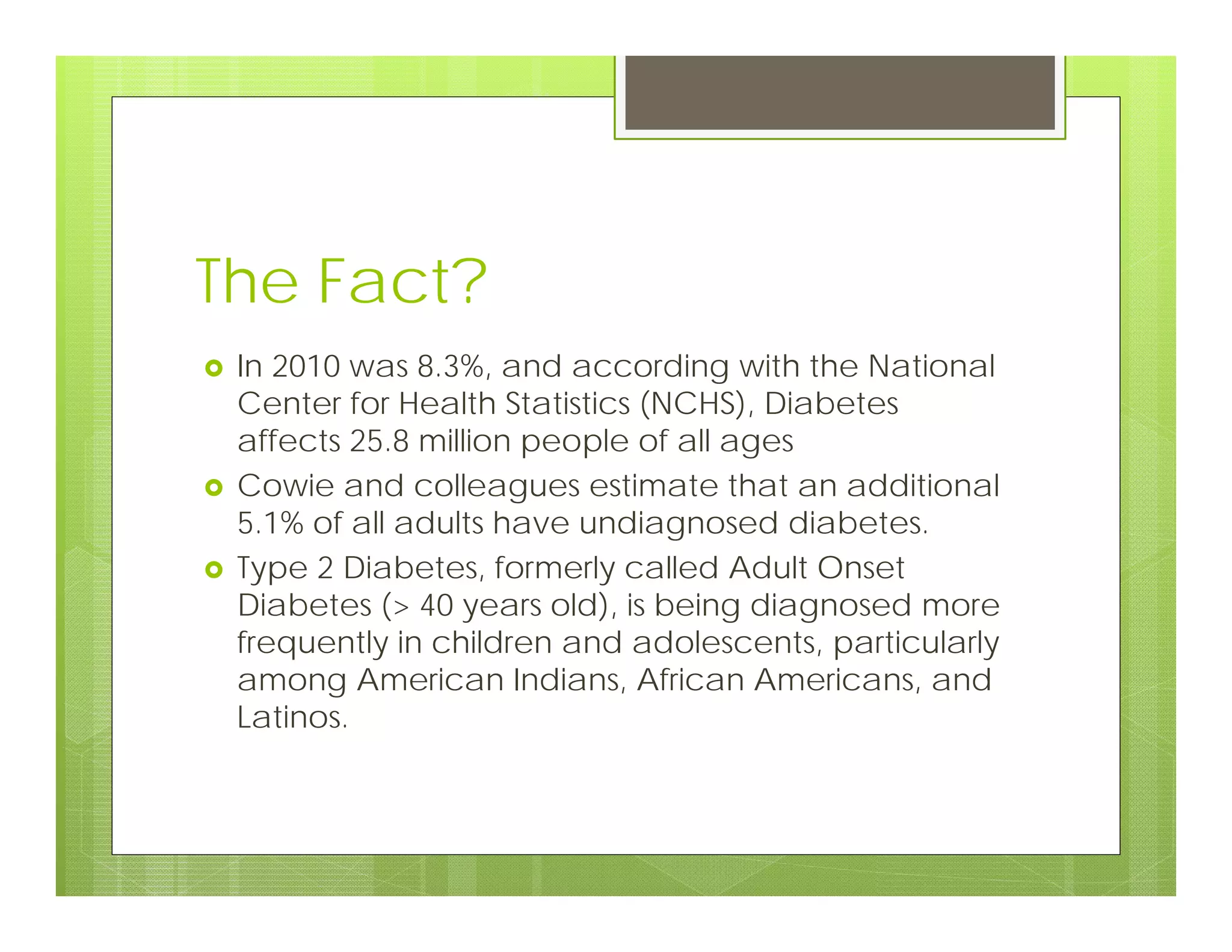 Type 2 diabetes presentation | PPT