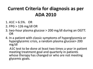 Type 2 dm gdm new updates & guidelines | PPTX