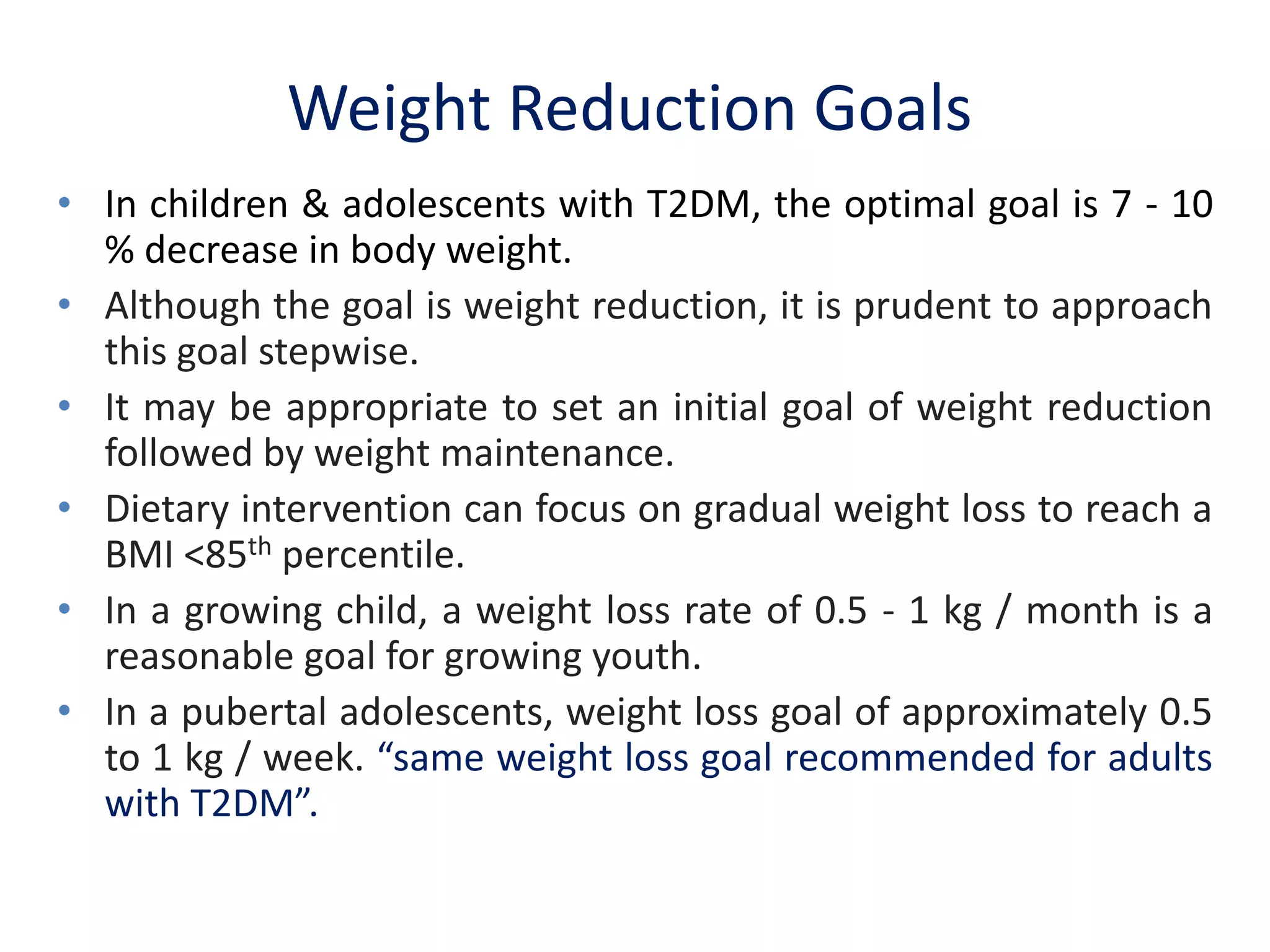 Type 2 DM in children & adolescents management overview | PDF