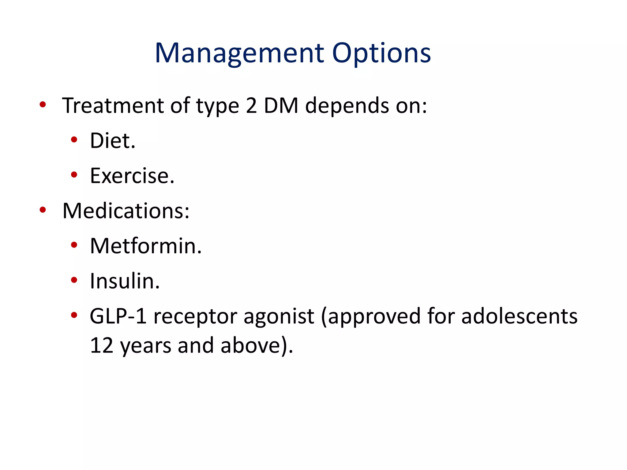 Type 2 DM in children & adolescents management overview | PDF