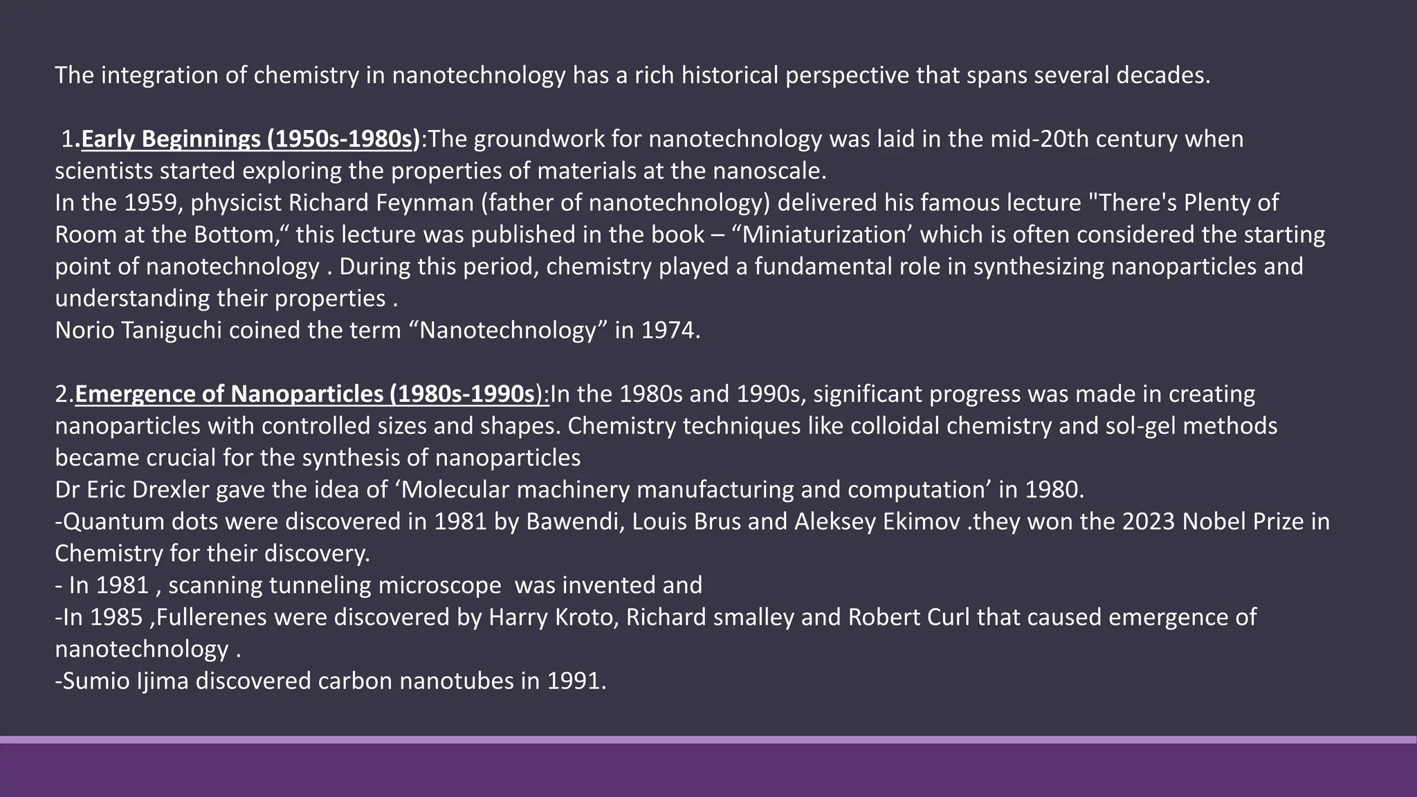 Overview Of Nanotechnology Historical Perspective Of Integration Of ...
