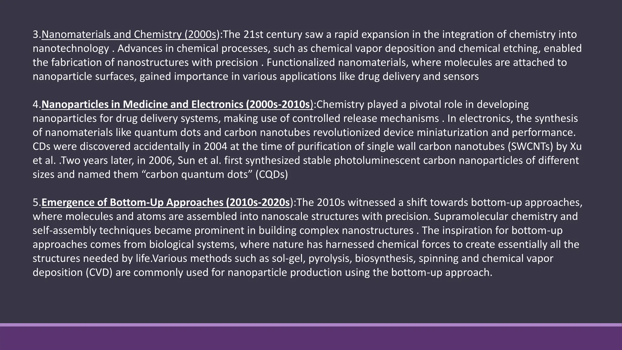 Overview Of Nanotechnology Historical Perspective Of Integration Of Biology , Chemistry And ...