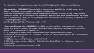 Overview Of Nanotechnology Historical Perspective Of Integration Of ...