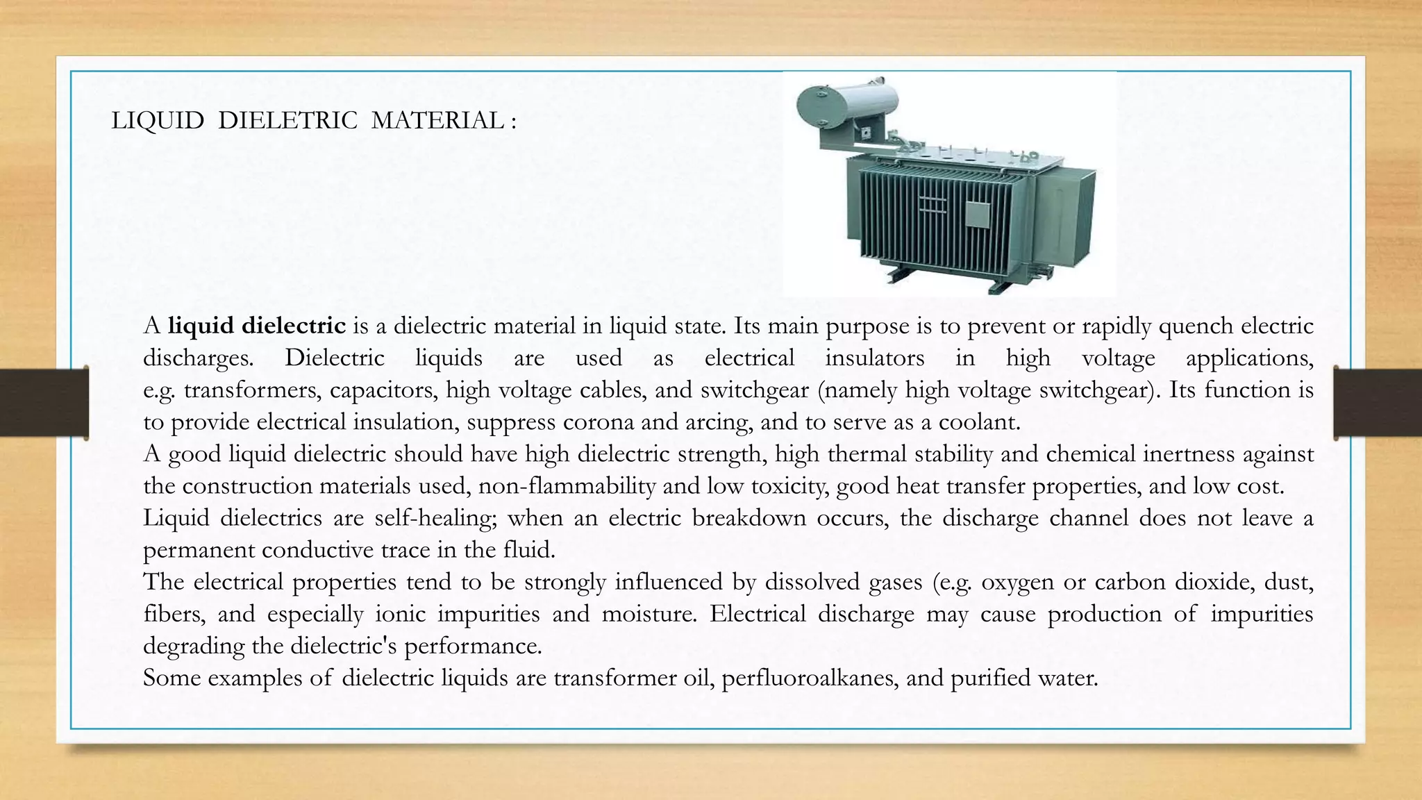 Type and application of dielectric | PPTX