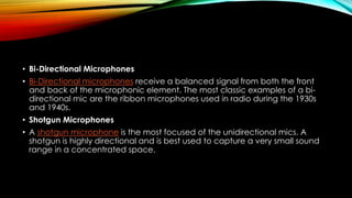 Type and applications of microphones | PDF
