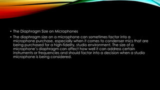 Type and applications of microphones | PDF