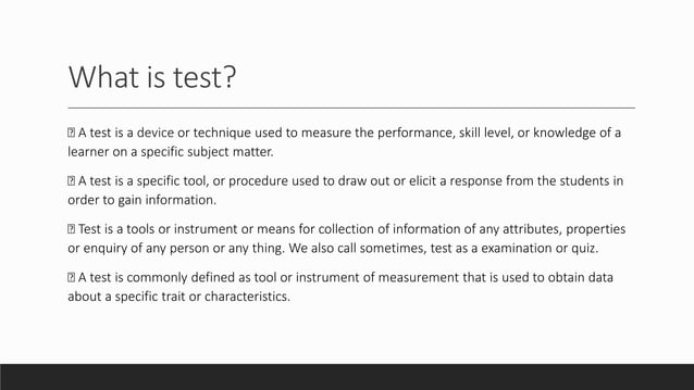 Type and classification of test | PDF | Science
