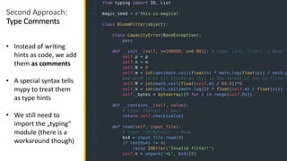 Type Annotations in Python: Whats, Whys and Wows! | PPTX