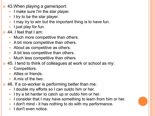 Type A Behavior Pattern (TABP) | PPT