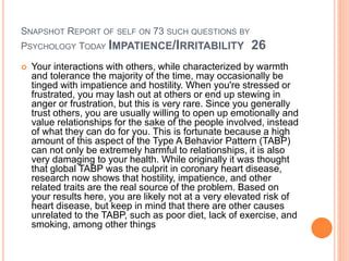 Type A Behavior Pattern (TABP) | PPTX