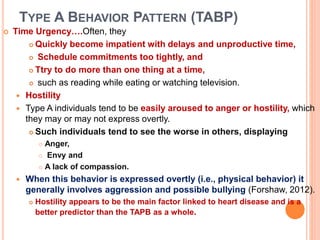 Type A Behavior Pattern (TABP) | PPT