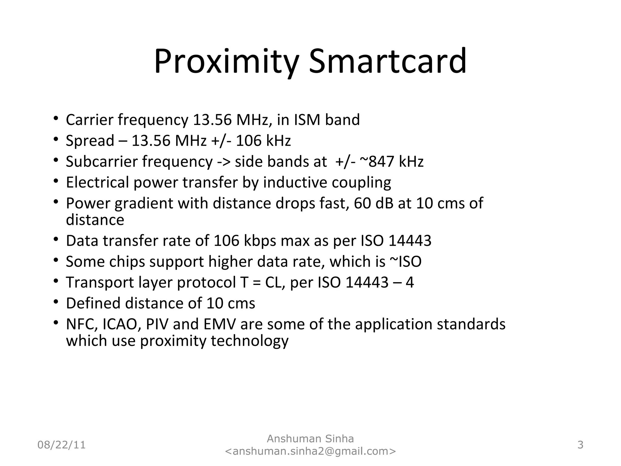 Contactless (Proximity) Smartcards | PPT