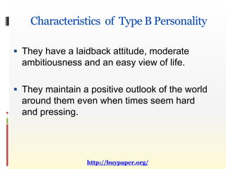 Type B personality | PPTX