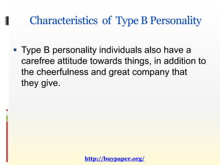 Type B personality | PPTX