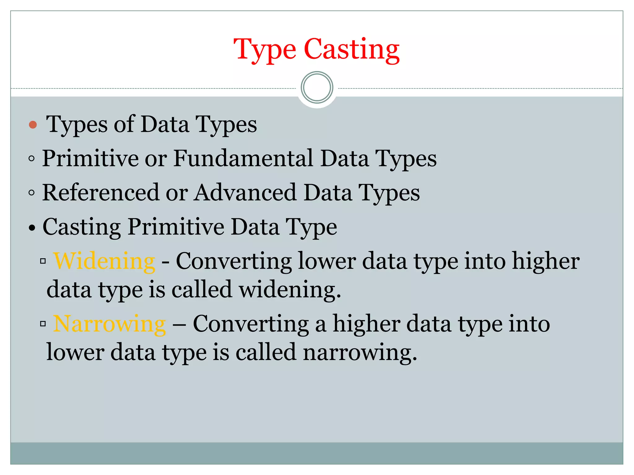 Type casting | PPTX