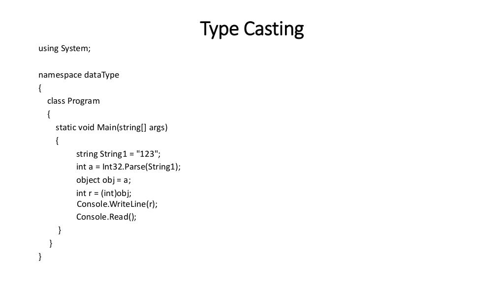 Type Casting C Lec4 Workshop On C Programming Learn To Build