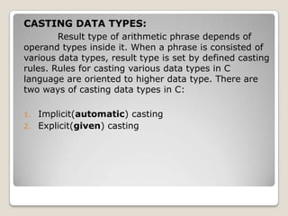 Typecasting in c | PPTX