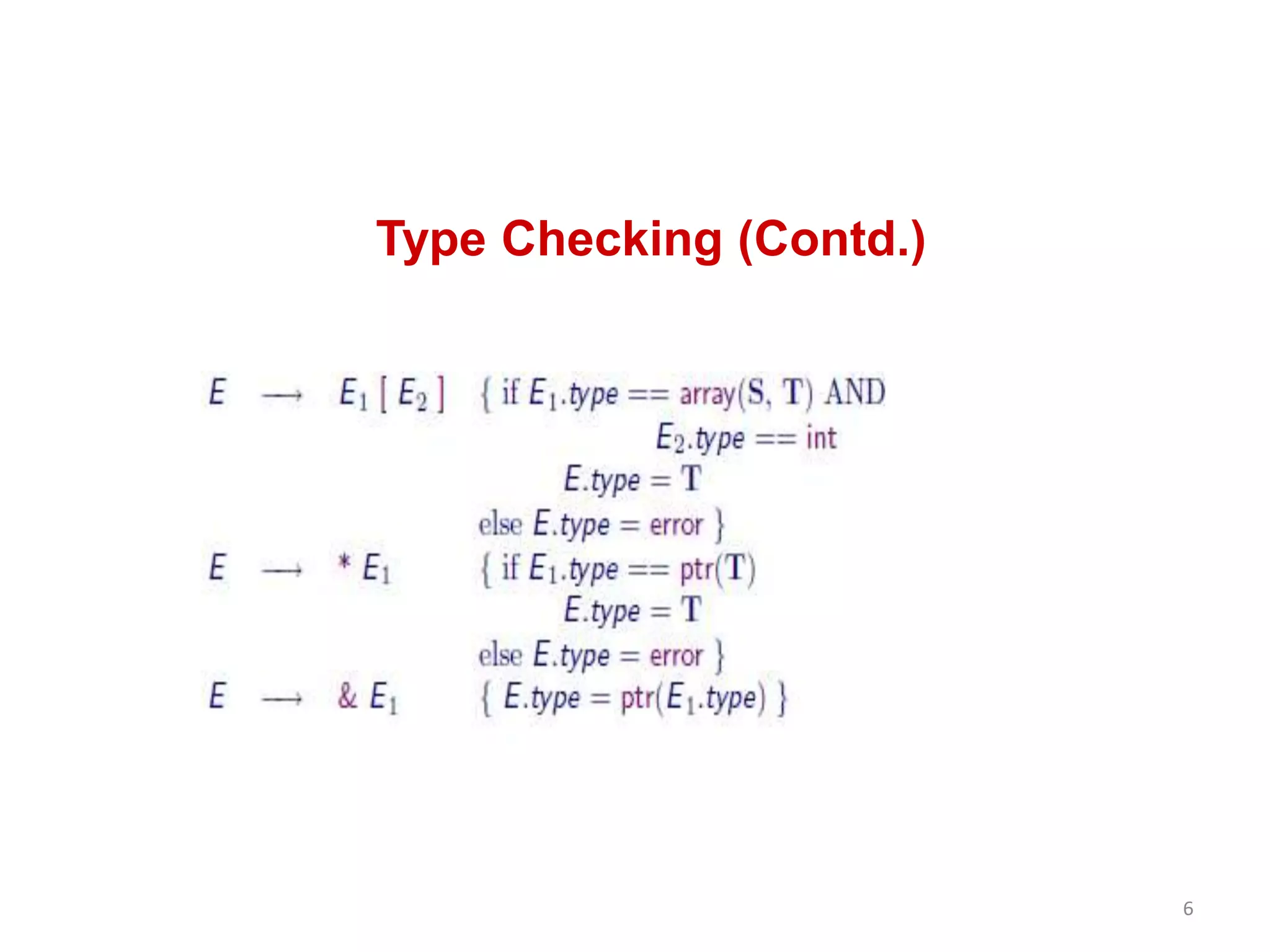 Type checking | PPTX | Programming Languages | Computing