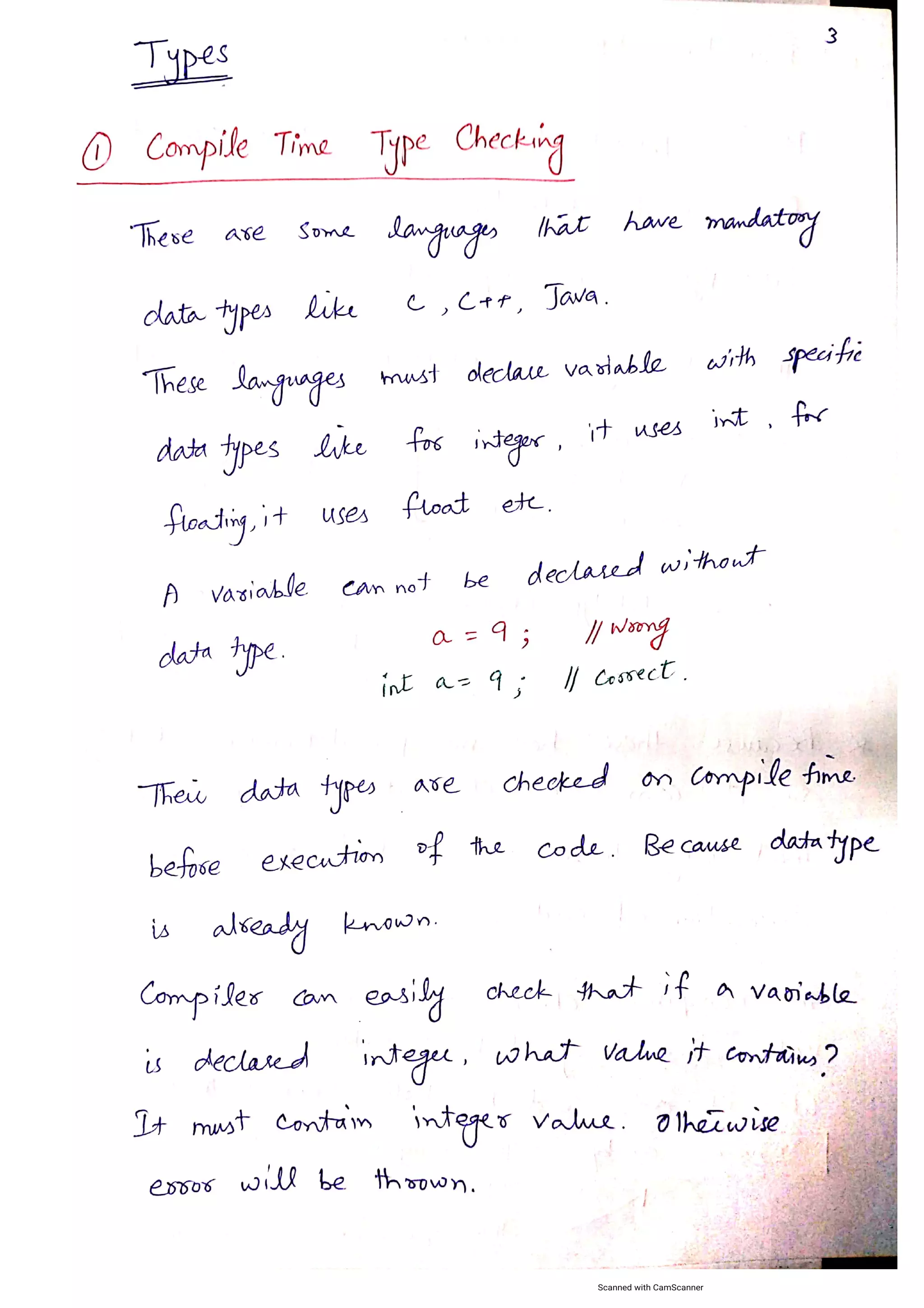 Type checking in Compiler Construction | PDF