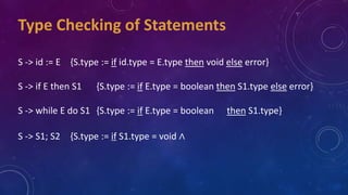Type checking compiler construction Chapter #6 | PPTX
