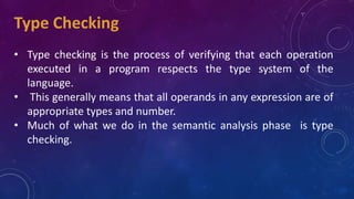 Type checking compiler construction Chapter #6 | PPT