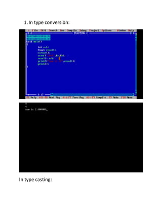 Type conversion in c | DOCX