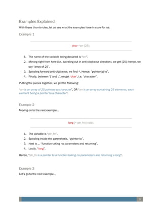Complex C-declarations & typedef | PDF