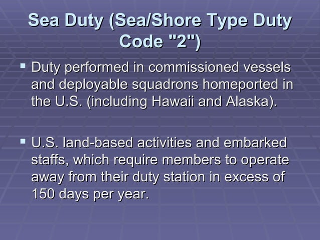 Type duty assignment codes | PPT