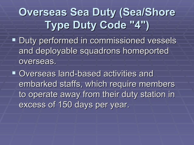 Type duty assignment codes | PPT