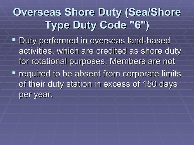 Type duty assignment codes | PPT