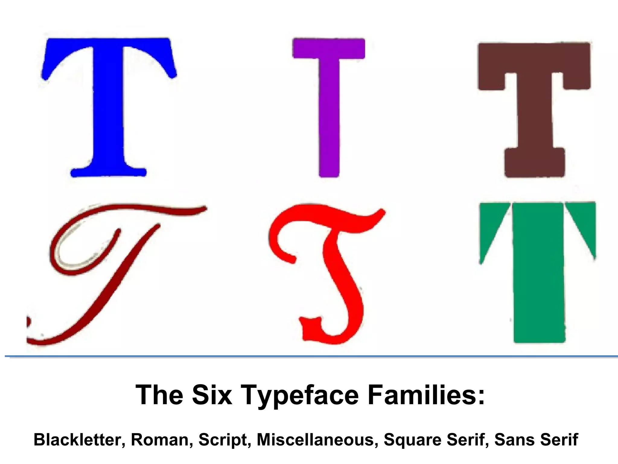 Typeface families | PPT