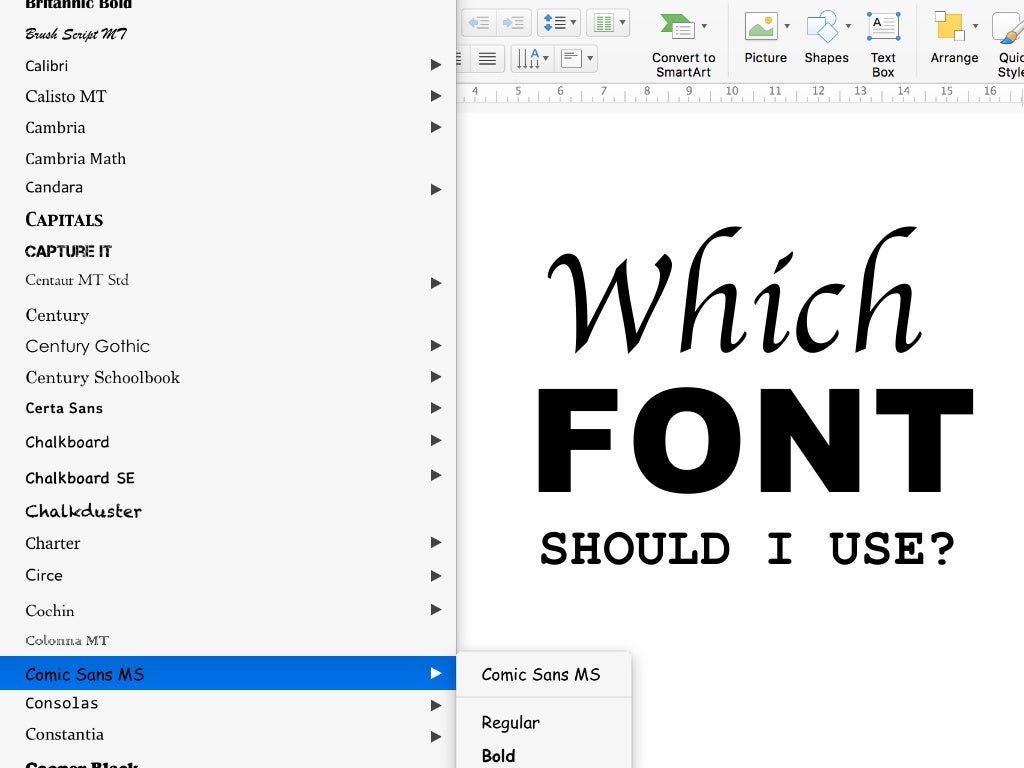 Which font should I use?