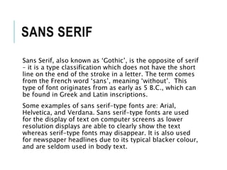 Typefaces | PPTX | Style & Fashion