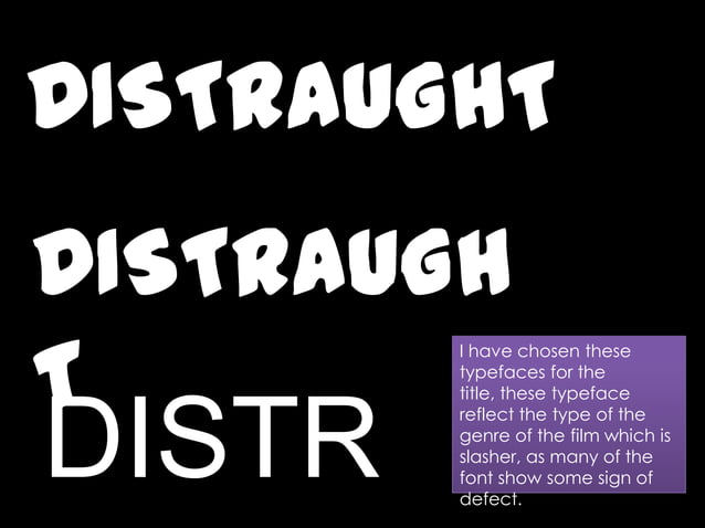 Typefaces for the movie poster | PPT