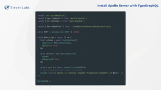 Implementation of TypeGraphQL with Apollo Server | PPT
